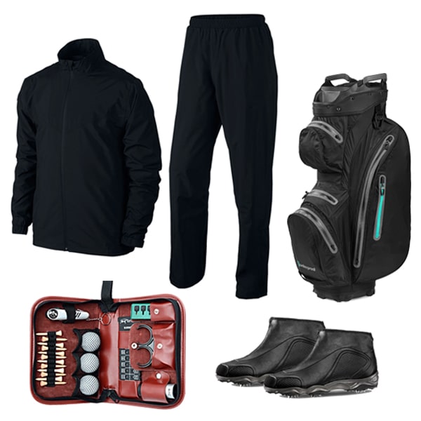 Playing Golf in the Wet Weather.